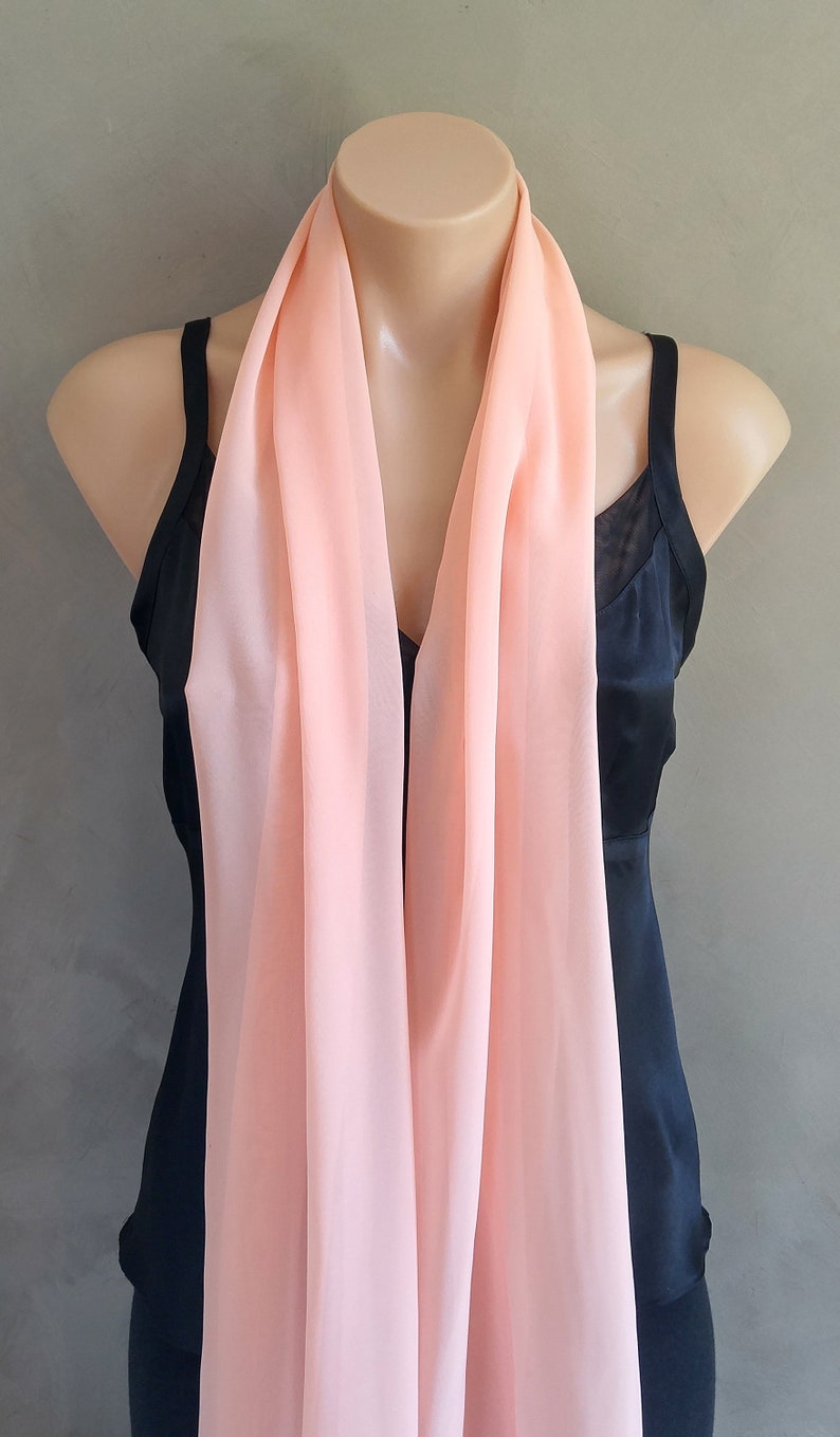 Peach Scarf Long Peach Scarf Peach Wedding Peach Scarf | Etsy