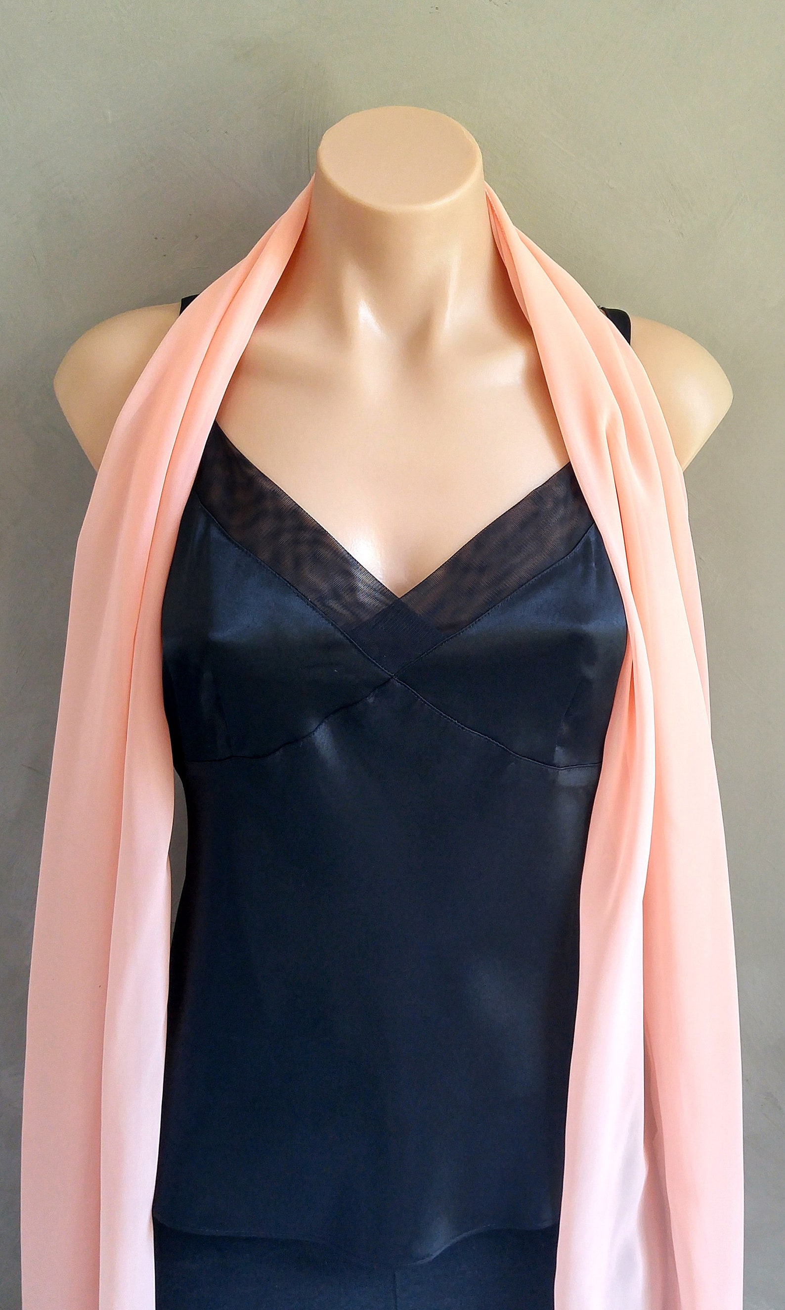 Peach Scarf Long Peach Scarf Peach Wedding Peach Scarf | Etsy