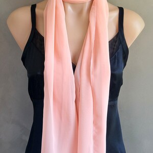 Peach Scarf Long Peach Scarf Peach Wedding Peach Scarf | Etsy