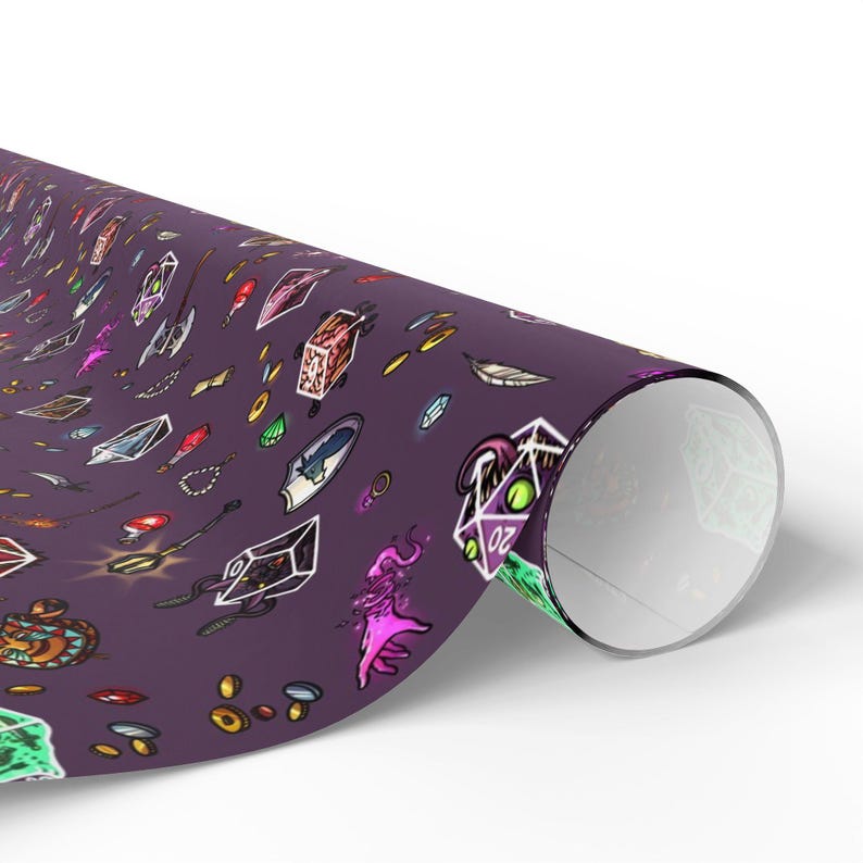 Roleplaying Game DND Wrapping Papers, Dungeons and Dragons Gift Wrap ...