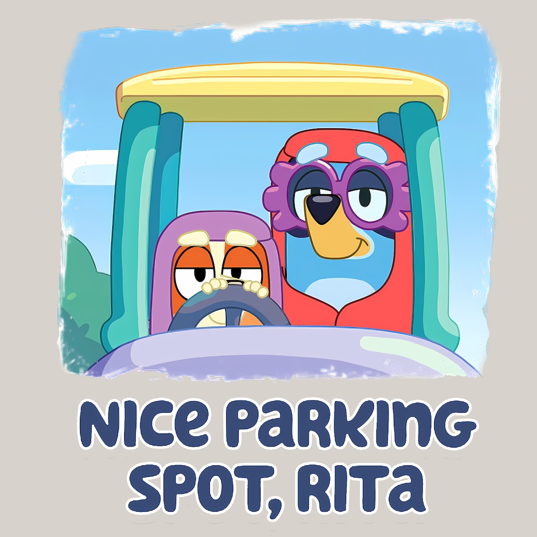 Nice Parking Spot Rita Png, Bluey Png, Bluey Grannies, Rita Png, Bluey ...