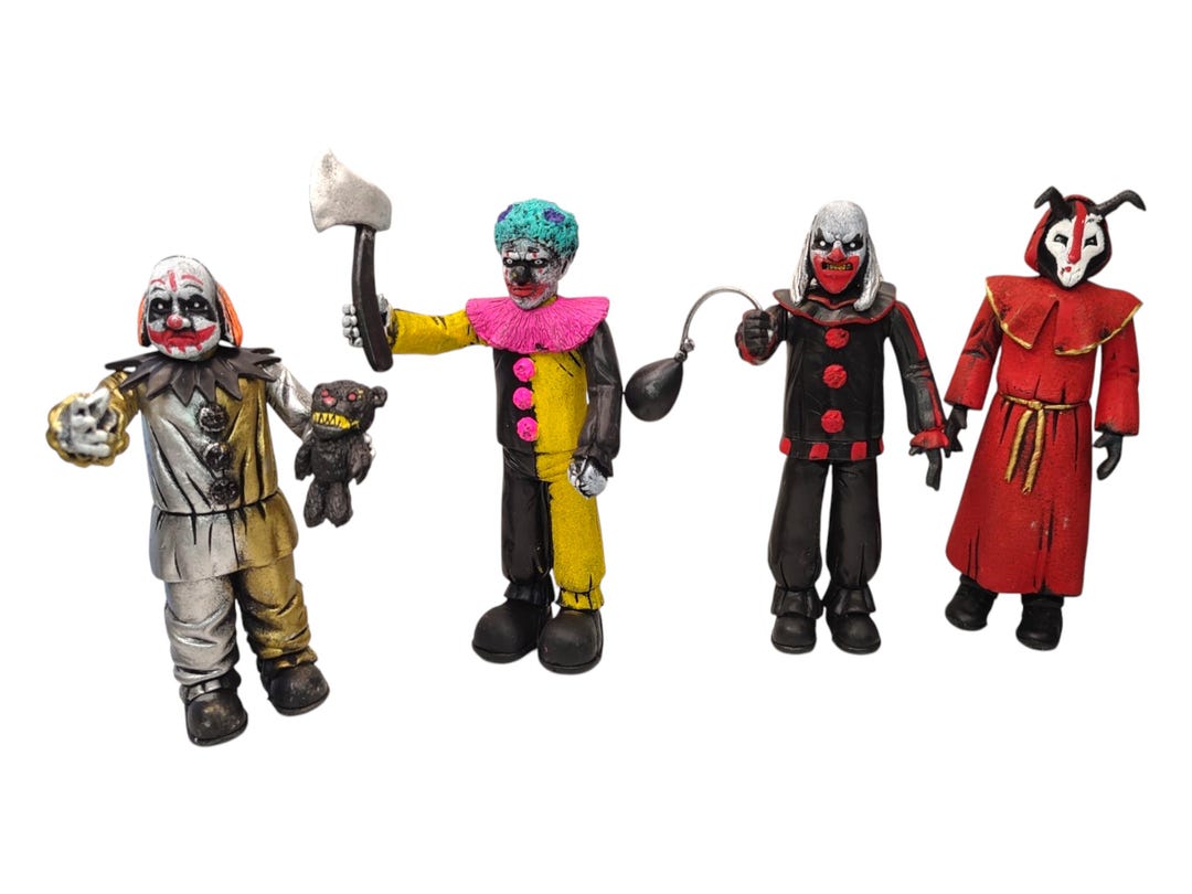 Deep Web Clowns Mexican 6.5" 4 Hard Plastic Toy Figures 2 Version Club ...