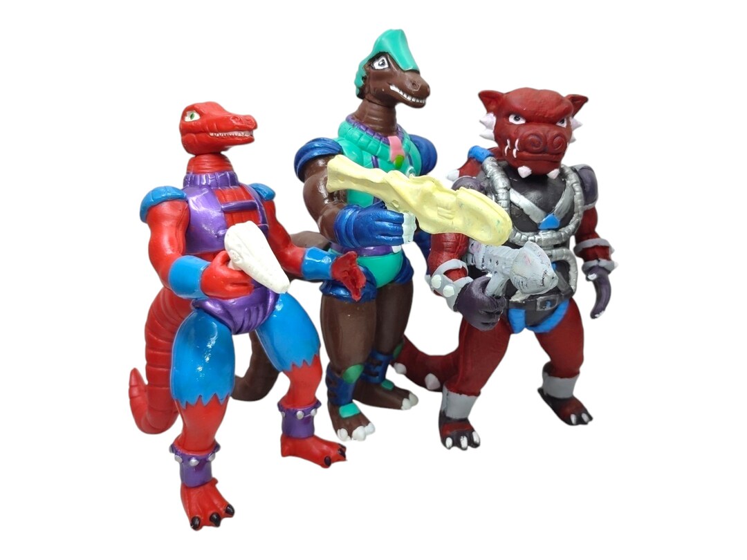 Dinosaucers 3 Bundle Set Allo Genghis Rex Ankylo 7" Mexican Hard ...