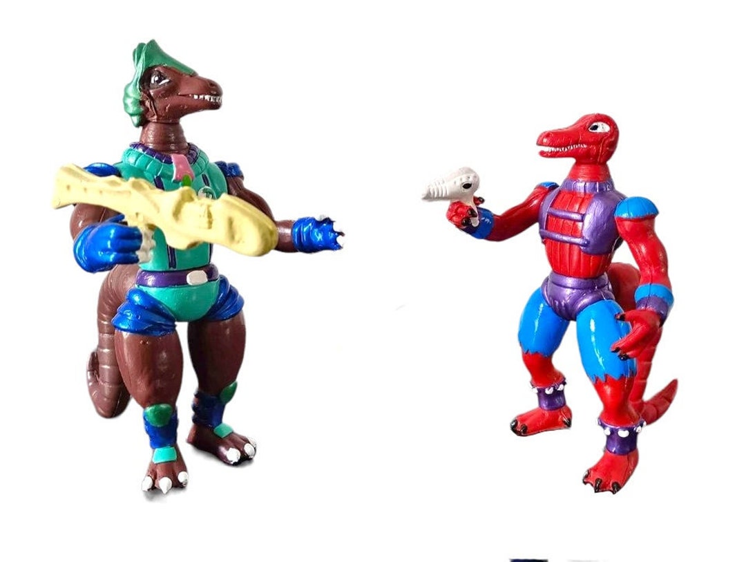 Dinosaucers Genghis Rex & Allo Bundle Set 8" Mexican Hard Plastic Toy ...