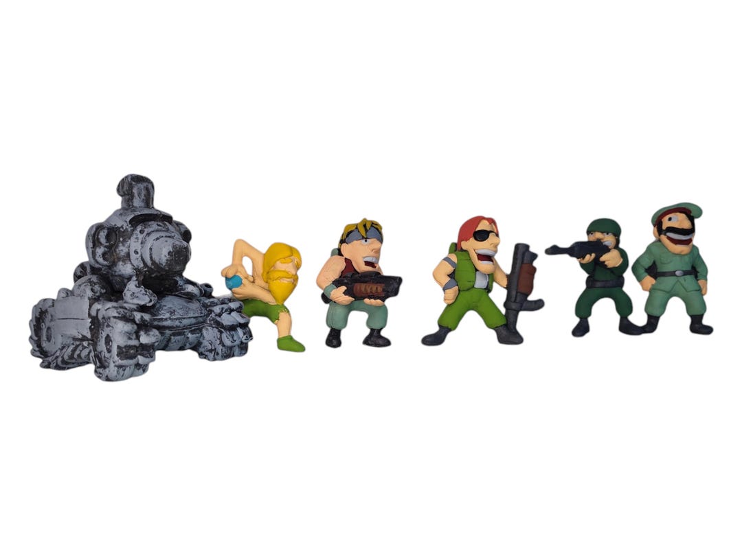 Metal Slug Mexican 3.5" - 6 Hard Plastic Toy Figures Set Bundle Video ...
