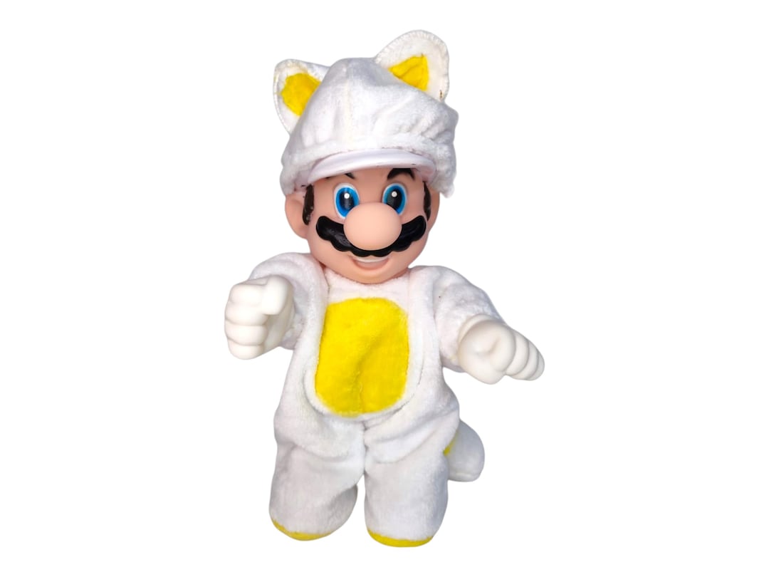 White Tanooki Mario 12" Mexican Toy Figure Raccoon White - Etsy