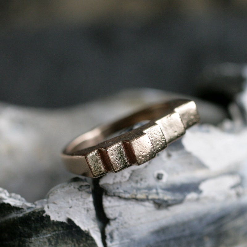 Modern Silver Ring - Etsy