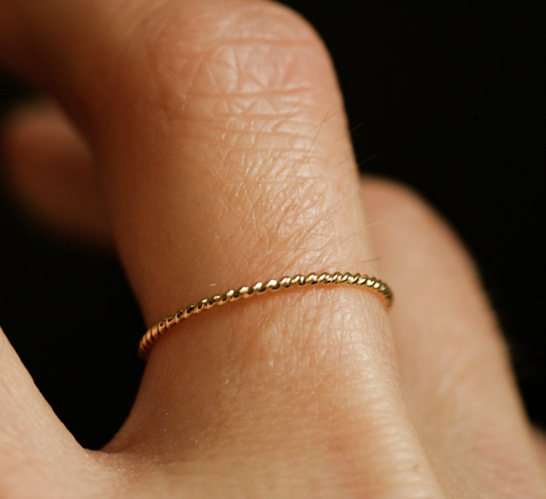 Handmade Ultra Thin Twisted Band- TWIST- Available in Solid Sterling ...