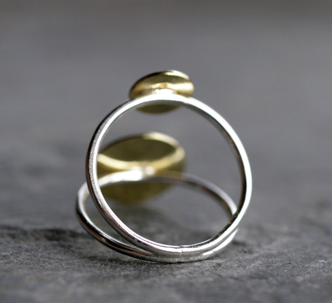 Gold Cocktail Ring Minimalist Ring Gold Dot Ring Modern - Etsy