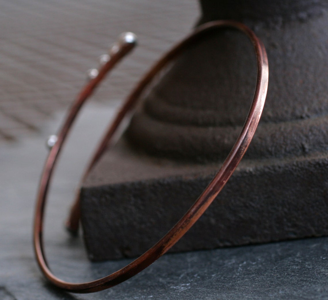 Studded Upper Arm Band Rustic Copper Adjustable Armlet Arm - Etsy
