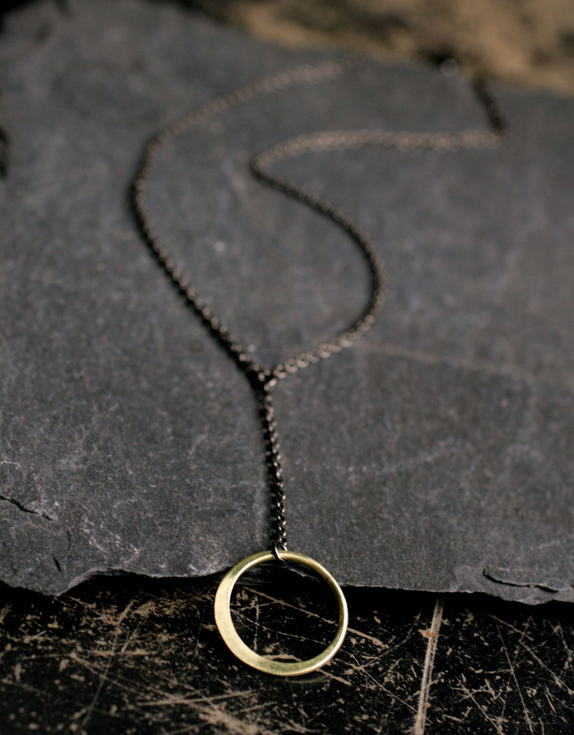 Eclipse Necklace Gold Lariat Necklace Small Gold Circle Necklace Sun ...
