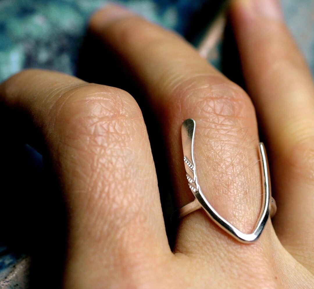 Wishbone Ring Sterling Silver Wishbone Jewelry Good Luck Jewelry Good ...