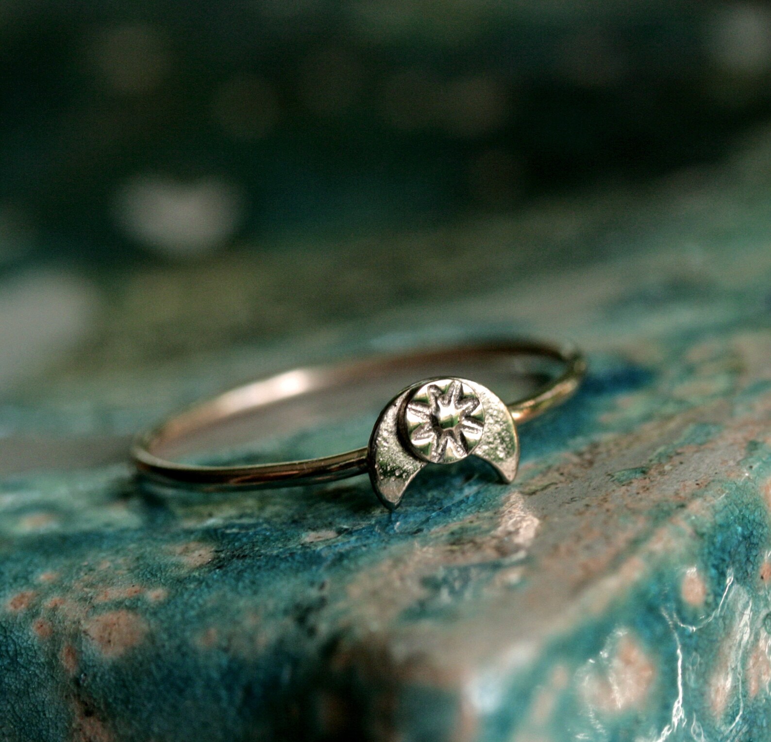 Dainty Moon Ring Crescent Moon Ring Gold Moon Ring Silver Moon | Etsy