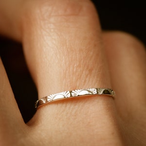 Original Sterling Silver Sunrise Ring- Handmade Stackable Sun Ring ...