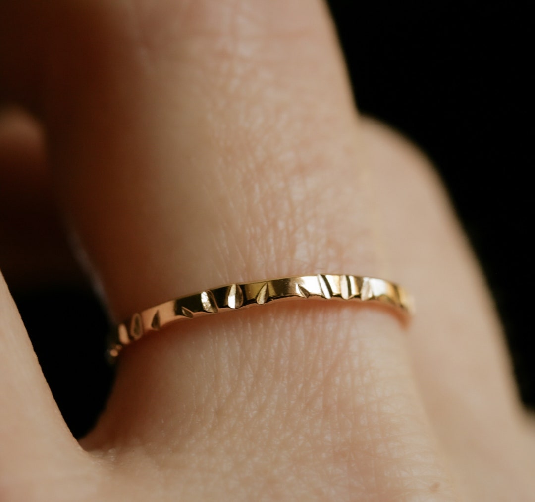 Sun Rays Band- Engraved Sunrise- Handmade Celestial Ring- SUN SPARKLER ...