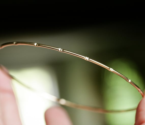 Ultra Thin Dotted Armlet Simple Upper Arm Band BAMBOO - Etsy