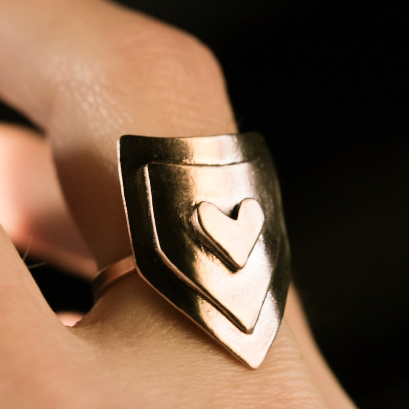 Shield Ring - Etsy