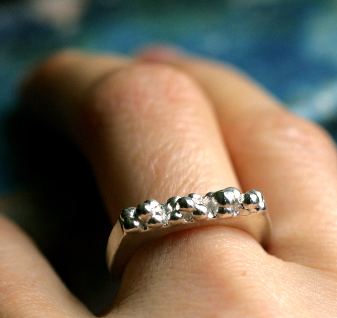 Modern Cast Ring Dot Ring Bubble Ring Lost Wax Method Ring | Etsy