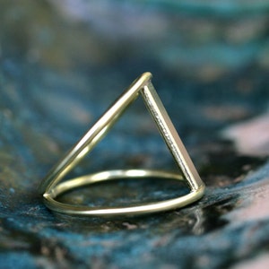 Bar Ring Modern Gold Bar Ring Minimalist Ring Cage Ring Line Ring ...