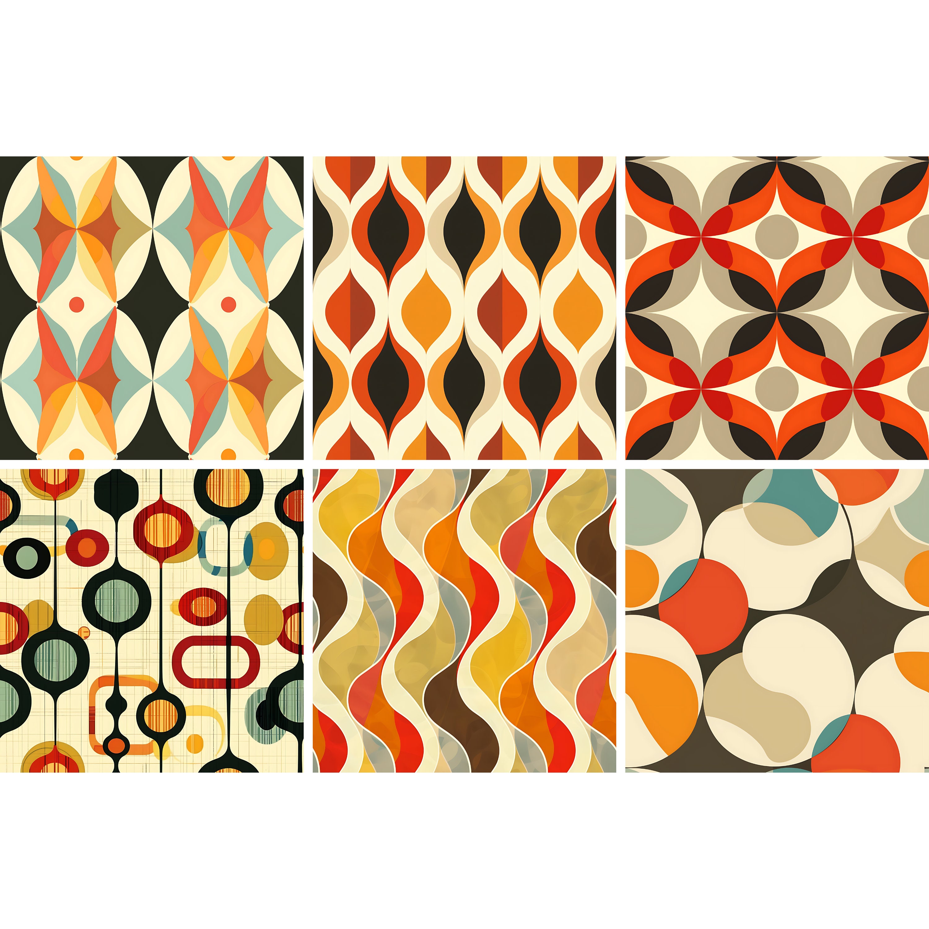 100 Retro Seamless Pattern Backgrounds Retro Themed Images 60s 70s ...