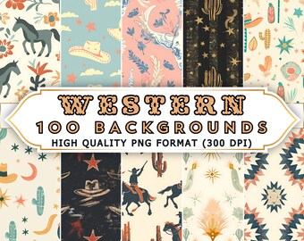12 Pink Western Seamless Pattern Backgrounds Wild West Themed Images ...