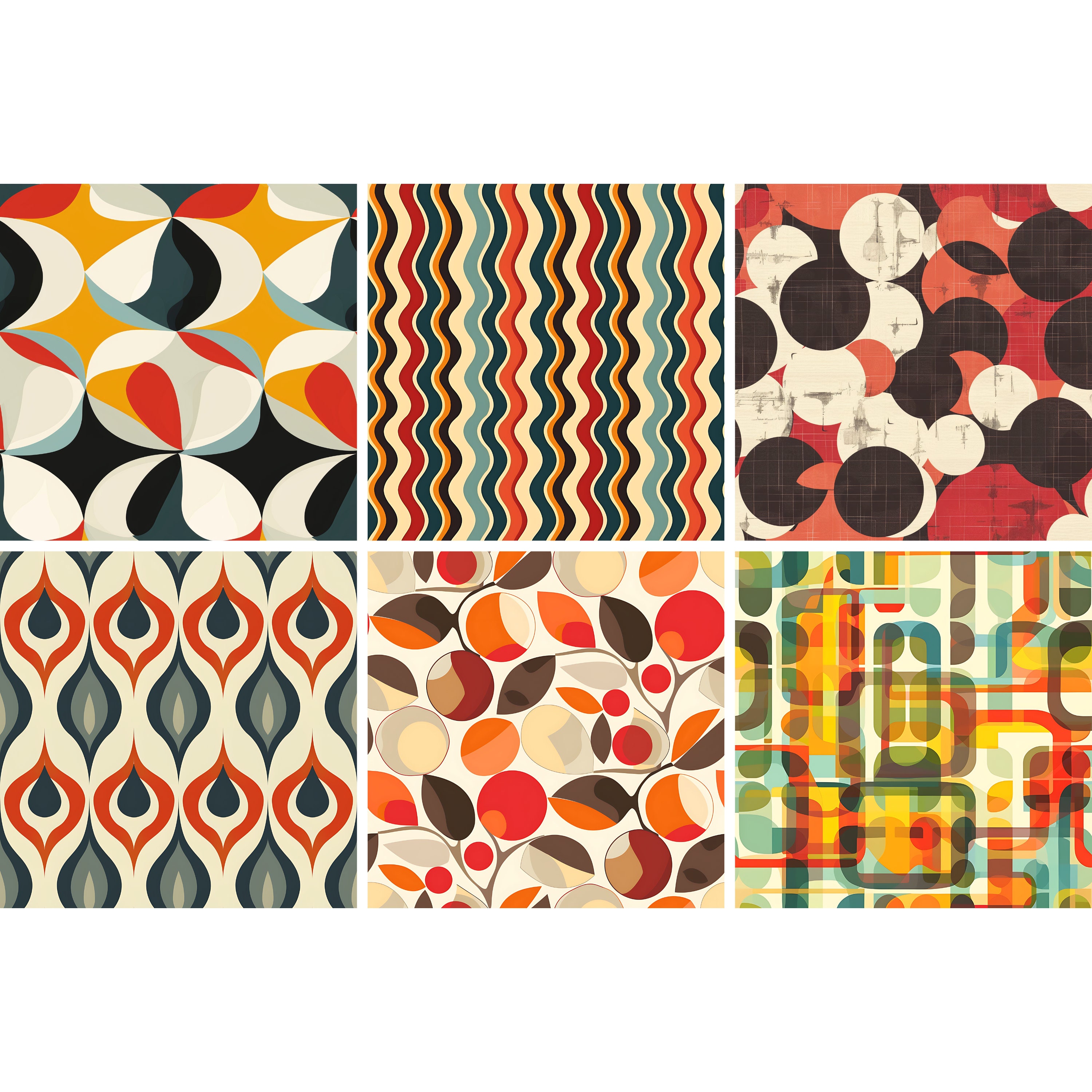 100 Retro Seamless Pattern Backgrounds Retro Themed Images 60s 70s ...