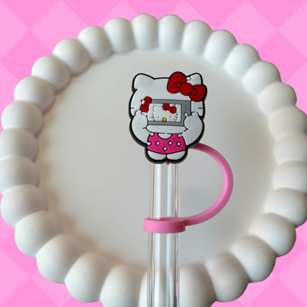 Hello Kitty Straw Topper 10mm - Etsy