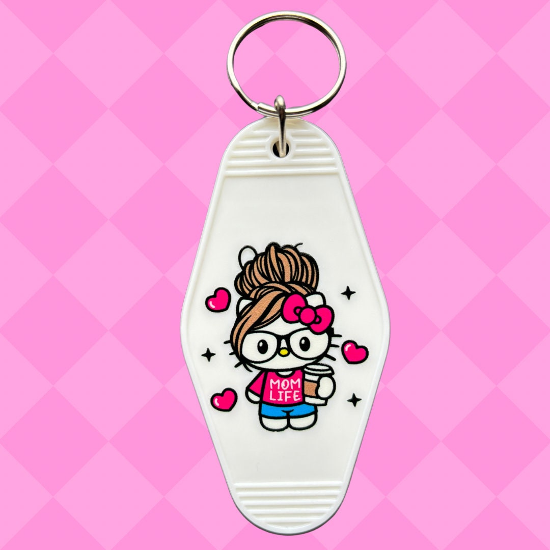 Hello Kitty Mom Life Motel Keychain - Etsy