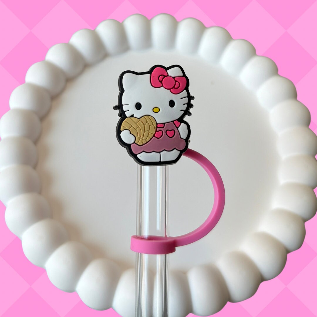 Hello Kitty Straw Topper 10mm - Etsy