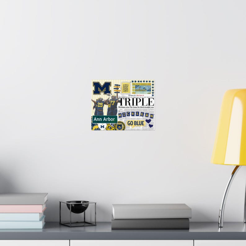 University of Michigan Poster - Etsy