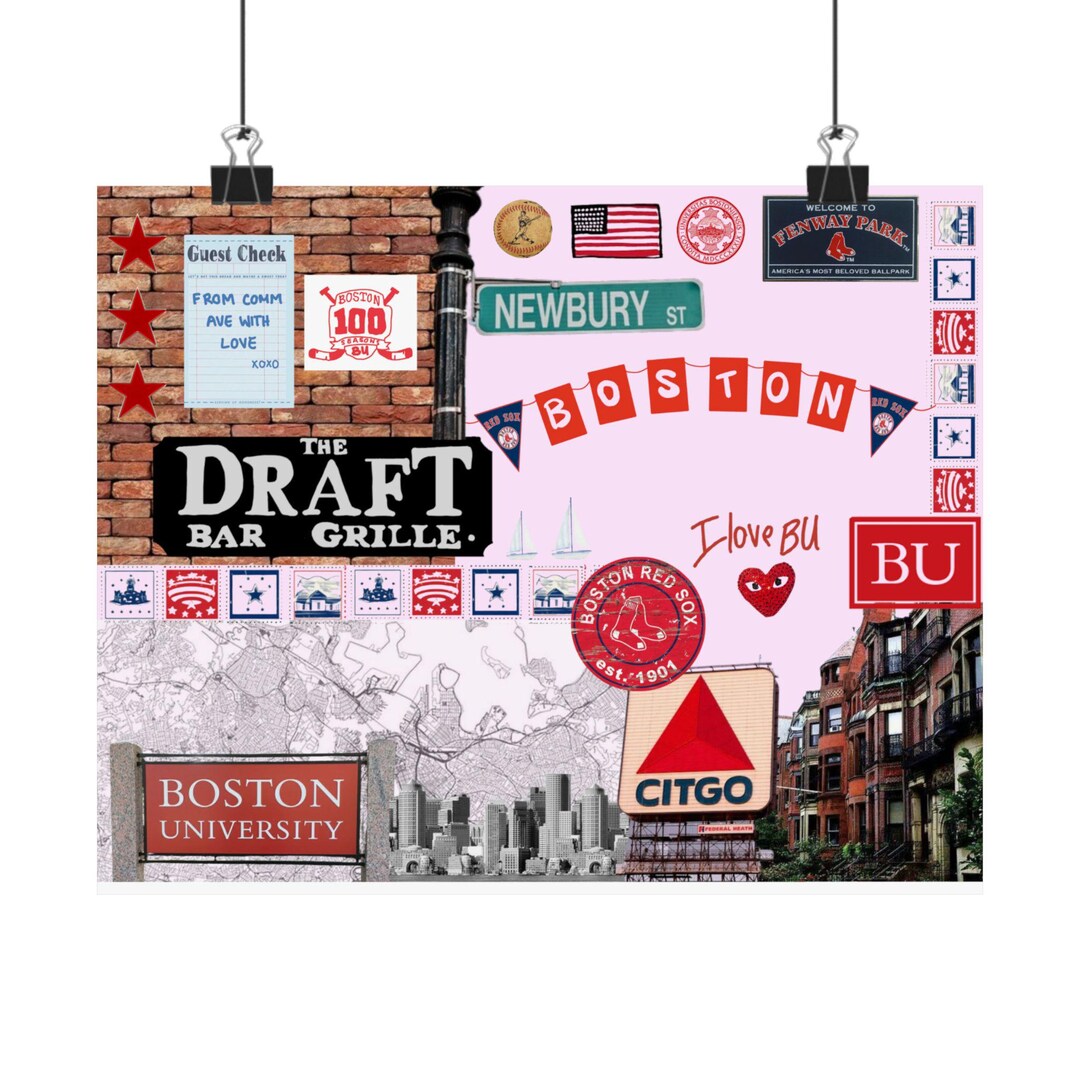 Boston University Poster | Wall Art Decor for Students, Graduation Gift ...