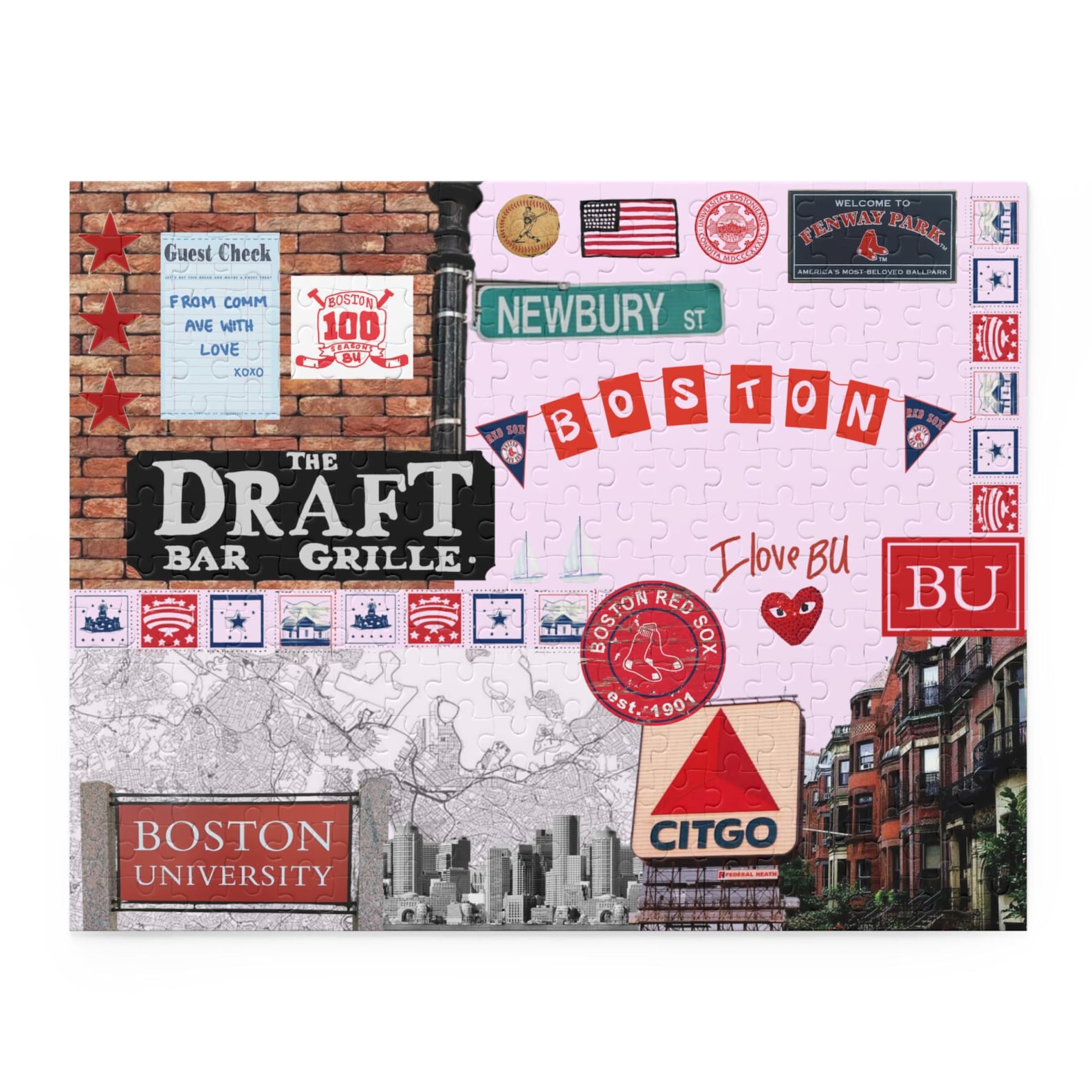 Boston University Collage Puzzle - Etsy