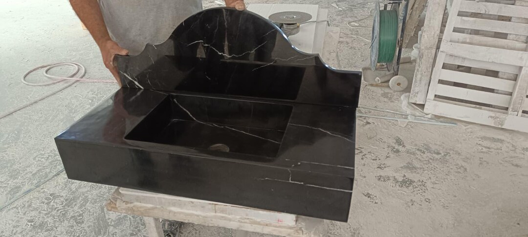 Black Marble Countertop Sink - Etsy