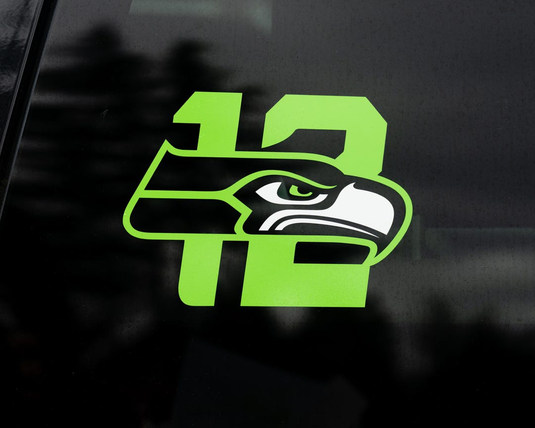 Seahawks 12th Man Vinyl Die-cut Decal Sticker Lime Green & White - Etsy