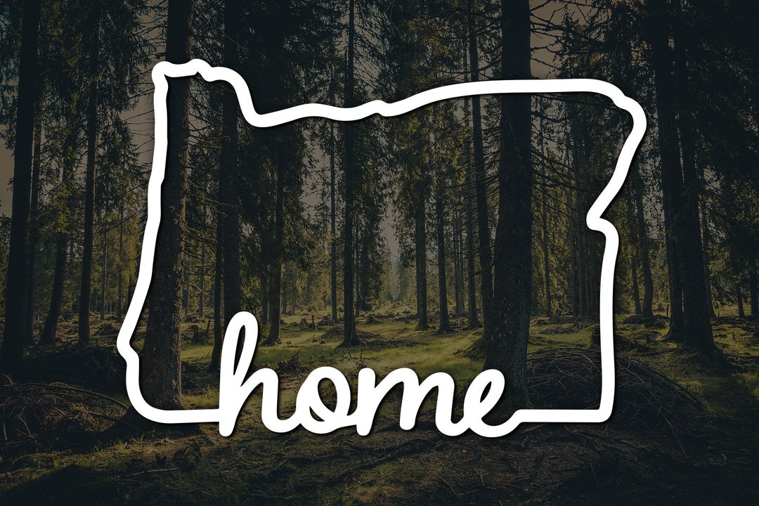 Oregon State Home Outline Vinyl Die-cut Decal Sticker Pacific Northwest ...