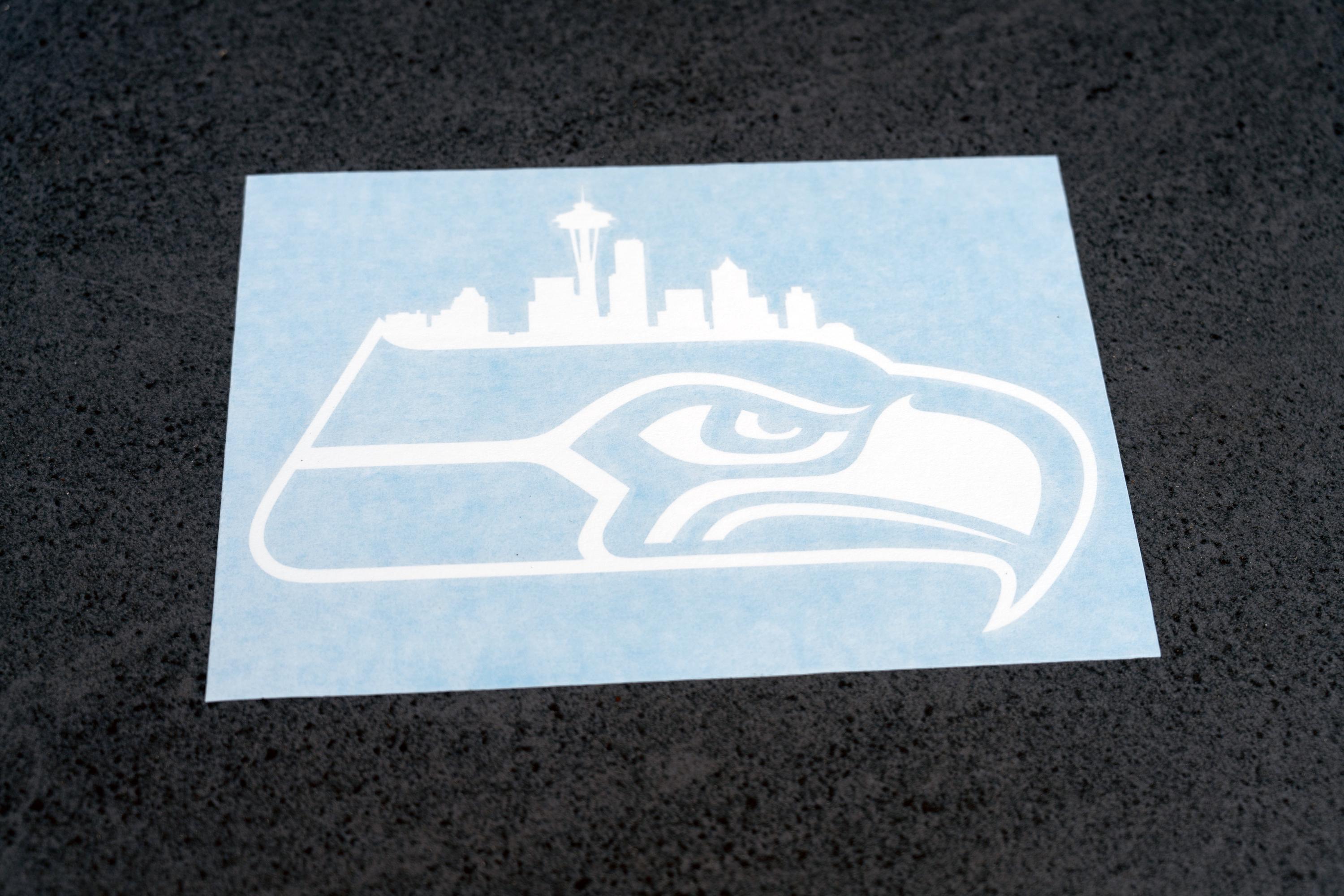 Seahawks Skyline of Seattle Space Needle Vinyl Die-cut Decal Sticker ...