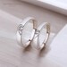 Matching Heart Couple Rings, His and Hers Silver Rings, Promise Rings ...