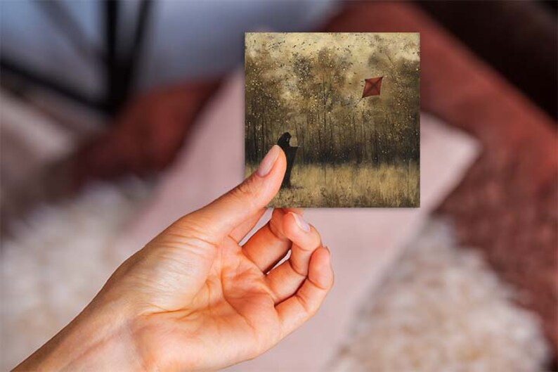 Grim Reaper Flying Kite 2 | Square Stickers | Premium Vinyl | (3x3 4x4 ...