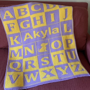 Personalized Alphabet Blanket - FREE SHIPPING, Name Blanket ...