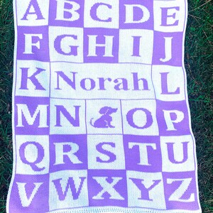 Personalized Alphabet Blanket - FREE SHIPPING, Name Blanket ...