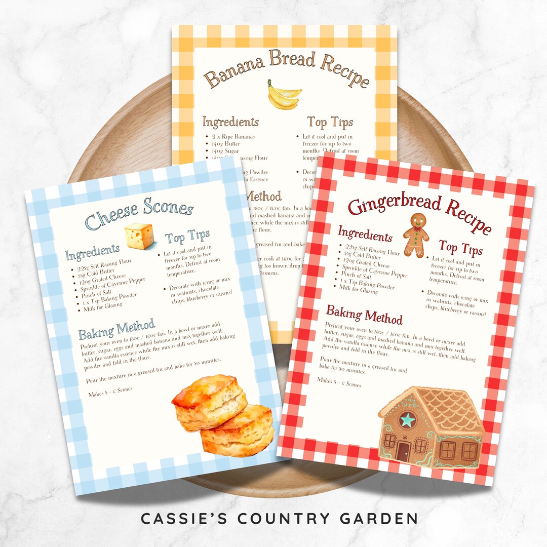 Editable Recipe Card Template Homestead Recipe Card CANVA Recipe ...