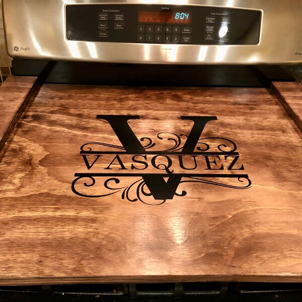Monogram Stove Cover - Etsy