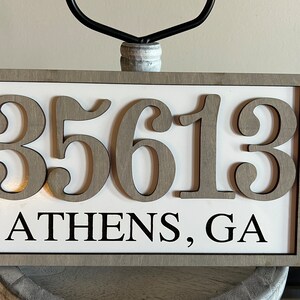 Zip Code Sign Housewarming Gift, Town Sign, Custom Town Sign, Hometown ...