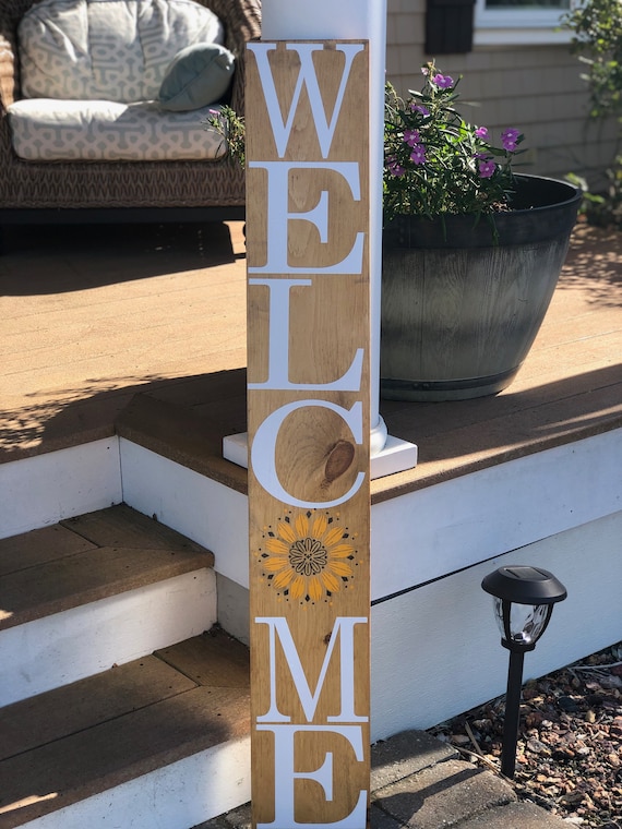 Welcome Porch Signs for Summer Sunflower Porch Signs - Etsy