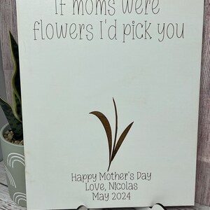 Mothers Day Handprint Sign Svg, If Moms Were a Flower Id Pick ...