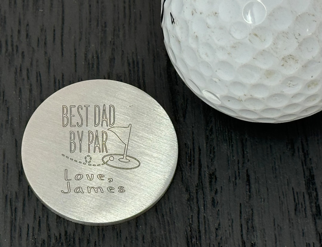 Golf Ball Marker Dad, Best Dad by Par, Golf Ball Marker Magnetic Hat ...