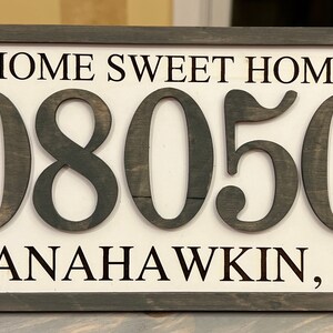 Zip Code Sign Housewarming Gift, Town Sign, Custom Town Sign, Hometown ...