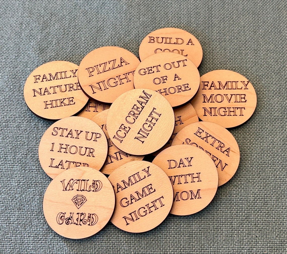 Kids Wood Reward Token Chore Chart Rewards Easter Tokens - Etsy