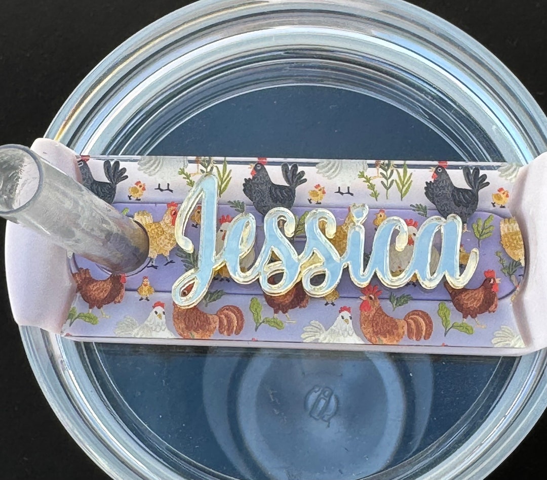 Chicken Stanley Topper, Chicken Gifts, 40 Oz Stanley Name Plate ...