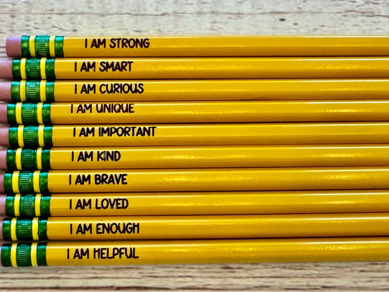 Affirmation Pencils for Kids, Pencils With Quotes, Engraved Pencils ...